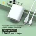 Eleanos iPhone Fast Charger, 20W USB C Wall Charger, 6FT Lightning ...
