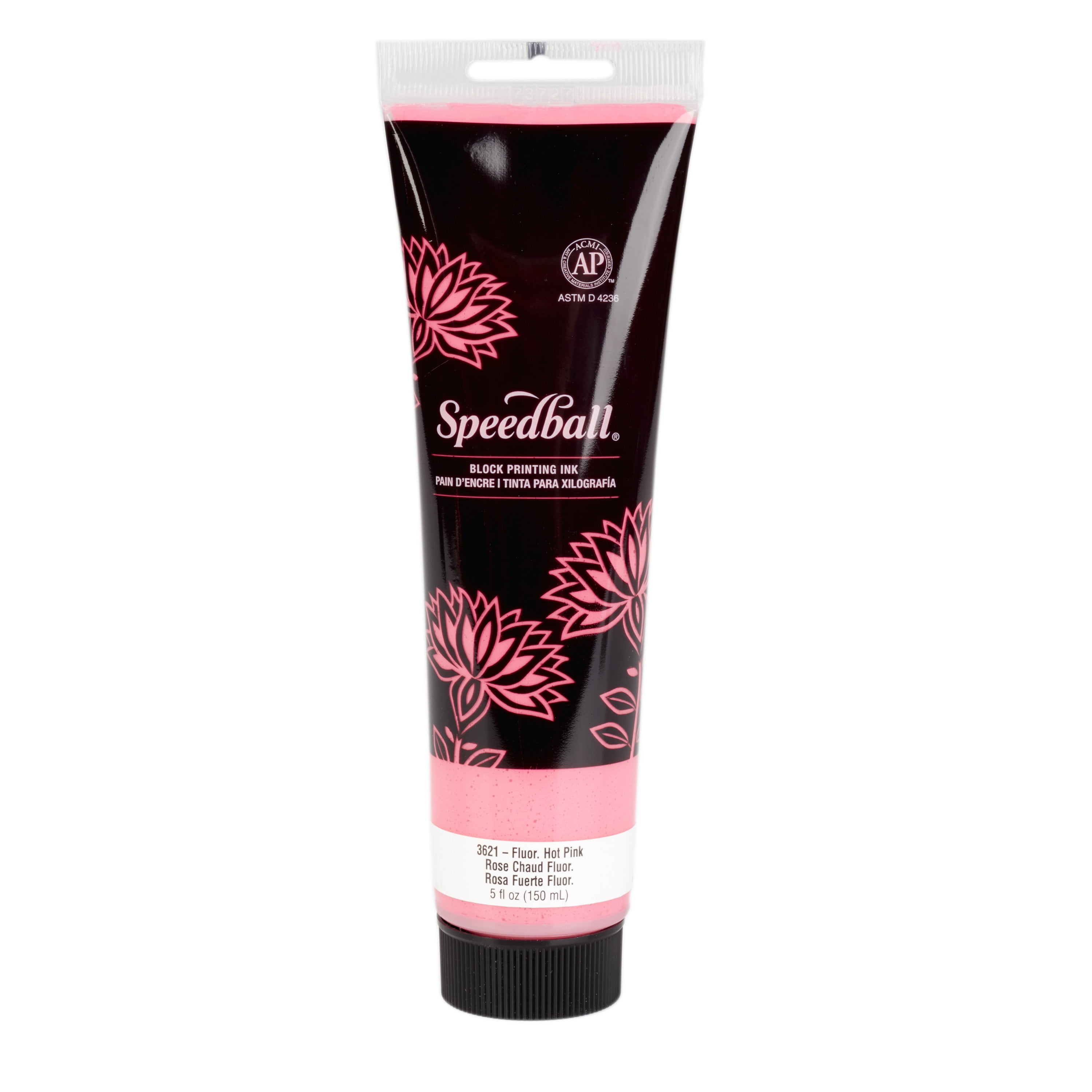 Speedball Block Printing Ink, Water-Based, 5 oz., Fluorescent Hot Pink ...