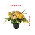 Cemetery Memorial Artificial Rose Bonsai, Lifelike Silk Cloth Potted ...