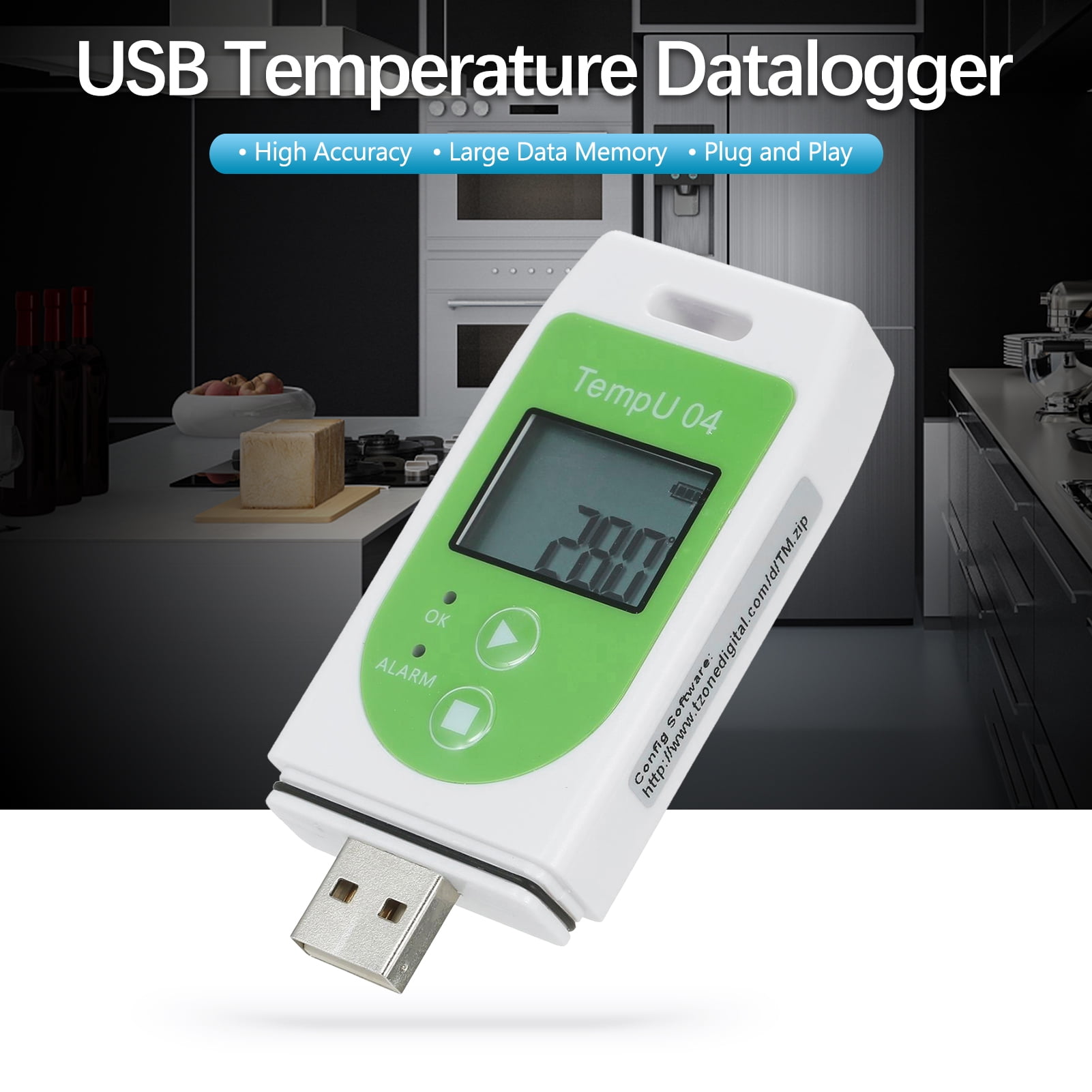 Buy Kkmoon Data Logger Multi-Use Usb Temperature Datalogger Reusable Temp Recorder With 32,000 ...