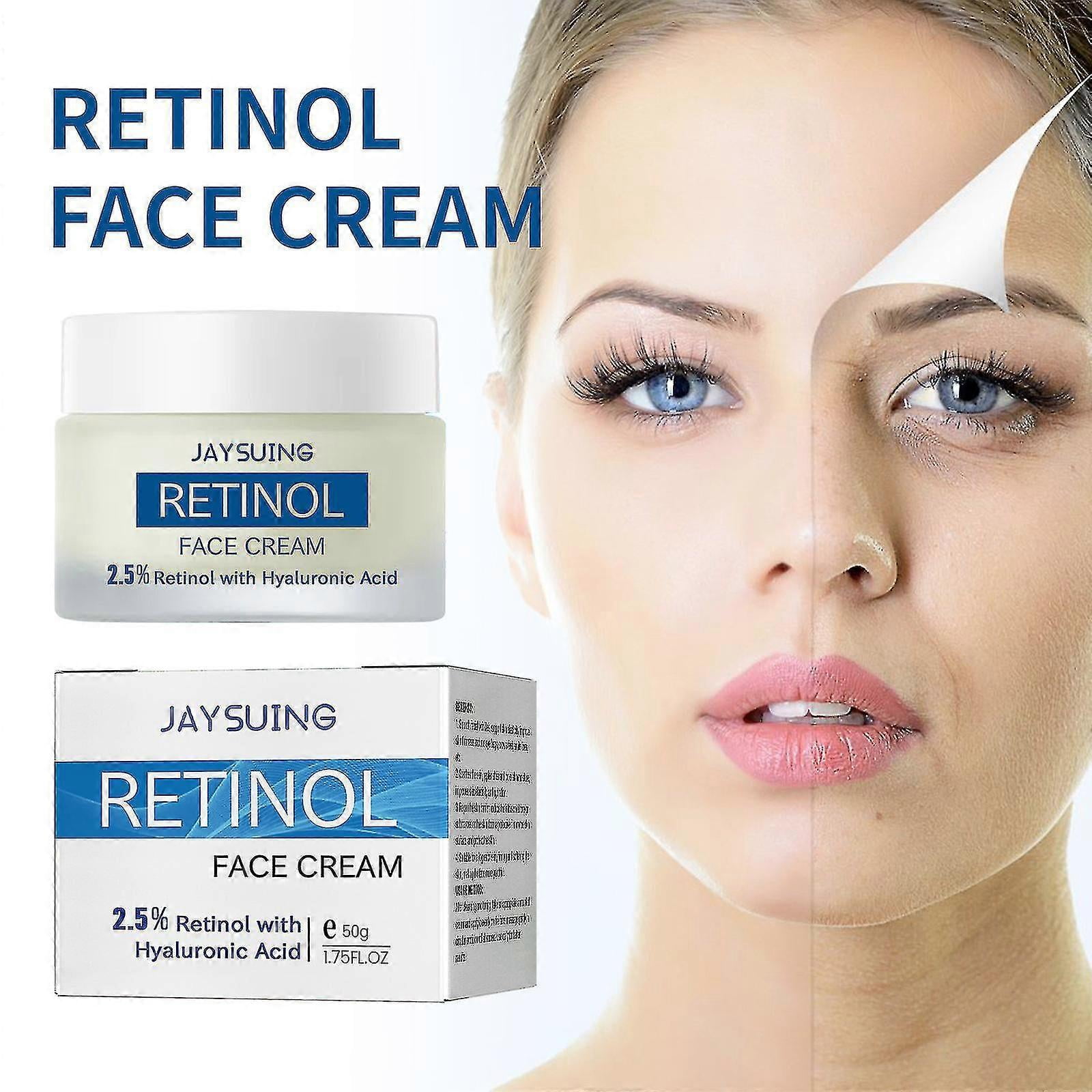 crema antienvejecimiento con retinol de Jaysuing que aclara las manchas y las líneas finas ...