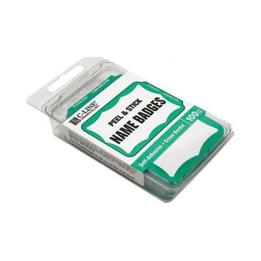 "Printable Adhesive Name Badges, 3.38 X 2.33, White, 100/pack | Bundle ...