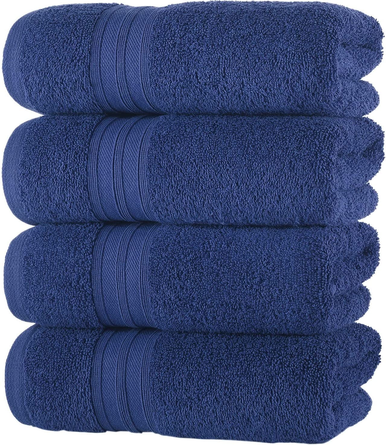 Hammam Linen Navy Blue Hand Towels Set of 4 – Luxury Cotton Hand Towels ...