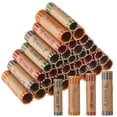 256 Pcs Coin Rolls, Kraft Paper Coin Wrappers for Quarters, Nickels ...