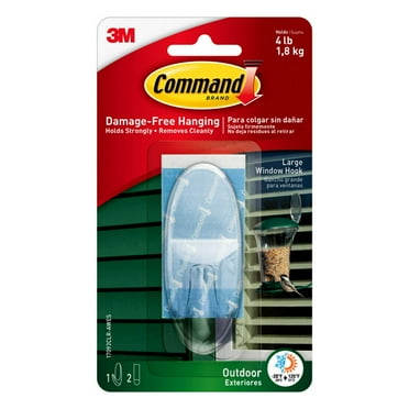 Command Outdoor Large Hook, 17083BZ-AWES, Damage-Free Decoration, Water ...