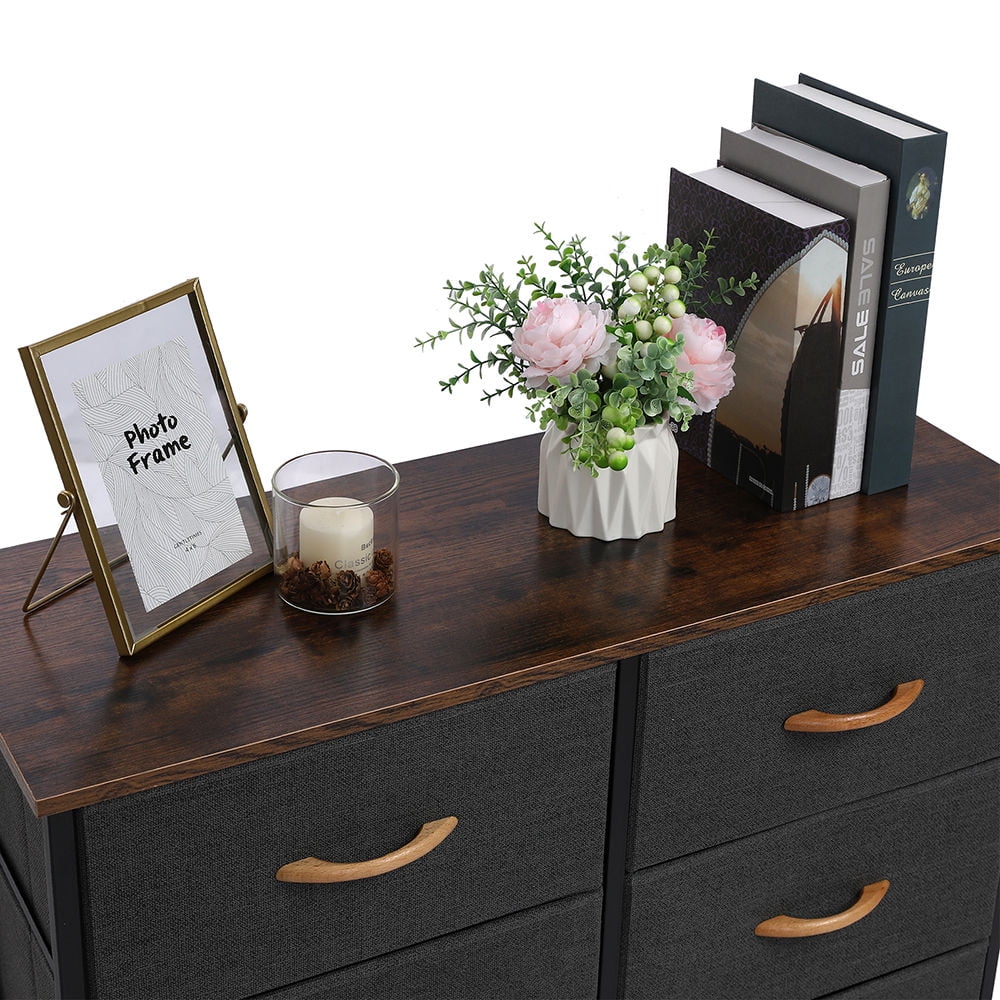 8 Drawers Double Dresser Folding Drawers Lightweight Wide Storage Tower ...