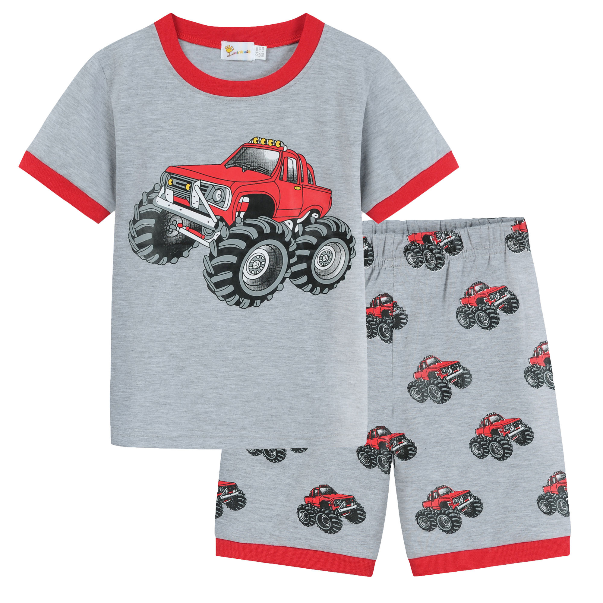 Little Hand Little Hand Boys 2 Piece Short Pajamas Train Sleepwear Little Hand Little Hand Boys 2 Piece Short Pajamas Train Sleepwear