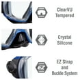 TUSA Sport Adult Visio Tri-Ex Mask, Dry Snorkel, and Fins Travel Set ...