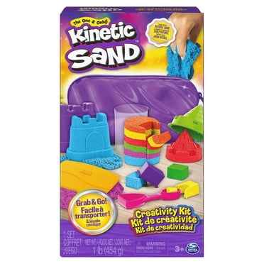 Kinetic Sand Sparkle Sandcastle Set w/ 1lb Purple Shimmer Kinetic Sand ...