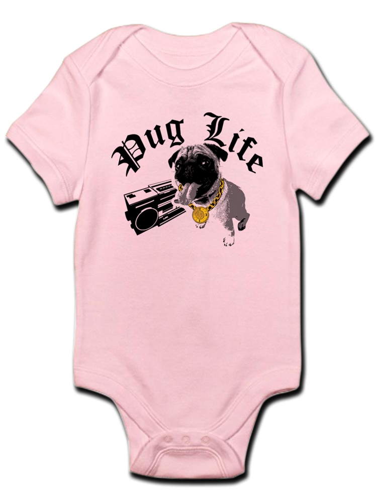 CafePress - Pug Life Infant Bodysuit - Baby Light Bodysuit - Walmart.com