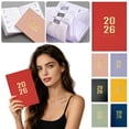 2026 A5 Hardcover Planner With Gold Foil, Black Leatherette Daily ...