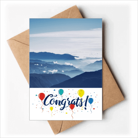 Mountains Sky Sunshine Clouds Nature Wedding Cards Congratulations ...