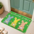Decorr Easter Coir Doormat Outdoor Rug Bunny & Happy Easter Welcome ...