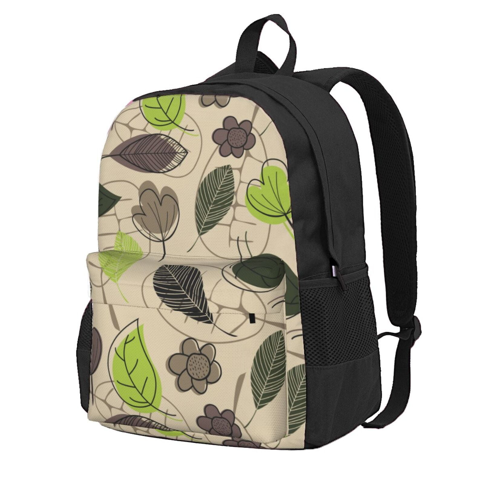 XMXY Leaf Texture Design Backpack Laptop Bag for Women, School Bookbag ...