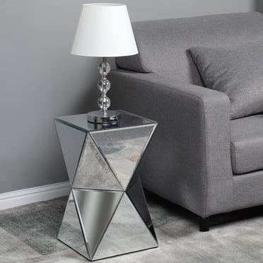 GDF Studio Adu Mirrored Z Shaped Side Table - Walmart.com