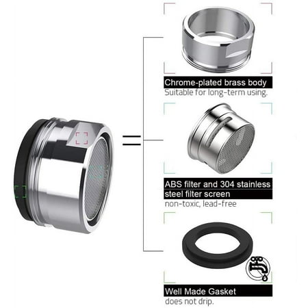 Faucet Sink Aerator, Water Tap Filter Diffuser Brass Replacement Part ...