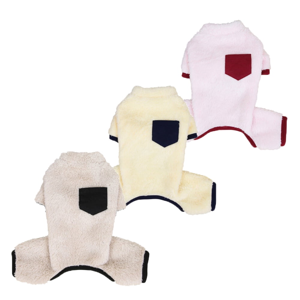 Xmarks Dog Fuzzy Velvet Pajamas 3 Pack, Dog Winter Clothes for Small ...