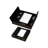 Classic Black Leather Enhanced Conference Room Organizer - Walmart.com