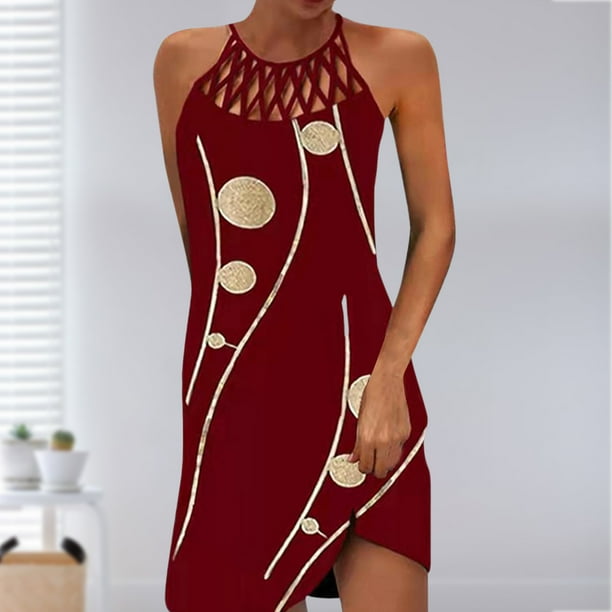 Clairlio Robe Moulante Femme Asymétrique Évider Tenue Quotidienne ...