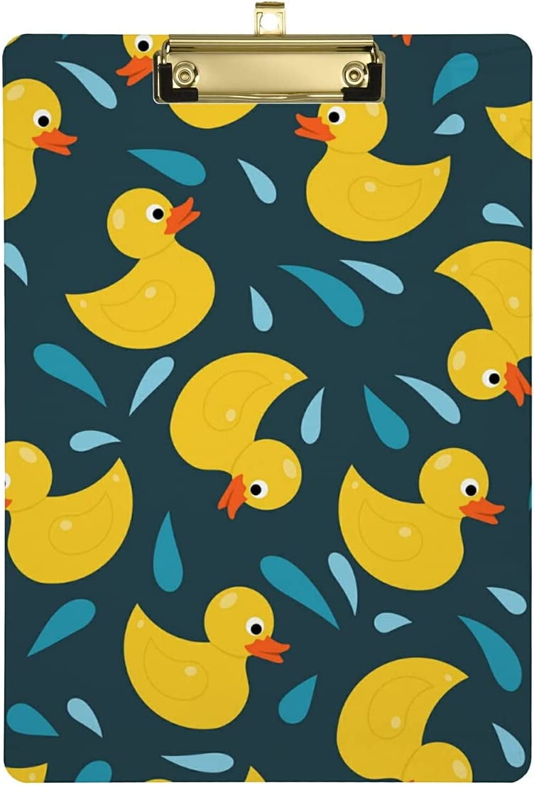 FMSHPON Rubber Duck Clipboard Hardboard Wood Nursing Clip Board and ...