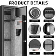 "KAER 2-3 Gun Safe, Quick Access Rifle Safe, 52"" Steel Cabinet with ...
