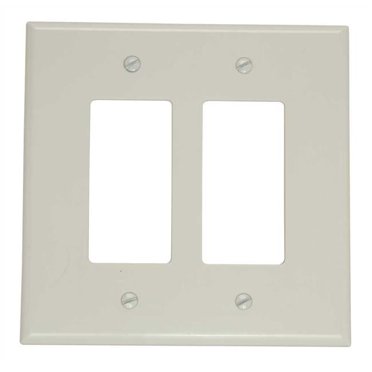 Leviton PJ23-W White Midway Nylon Two Gang Blank Wall Plate - Walmart.com