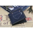 Blue Jean Style Wallet with Pocket on Outside Men Woman Billfold A-BB-2 ...