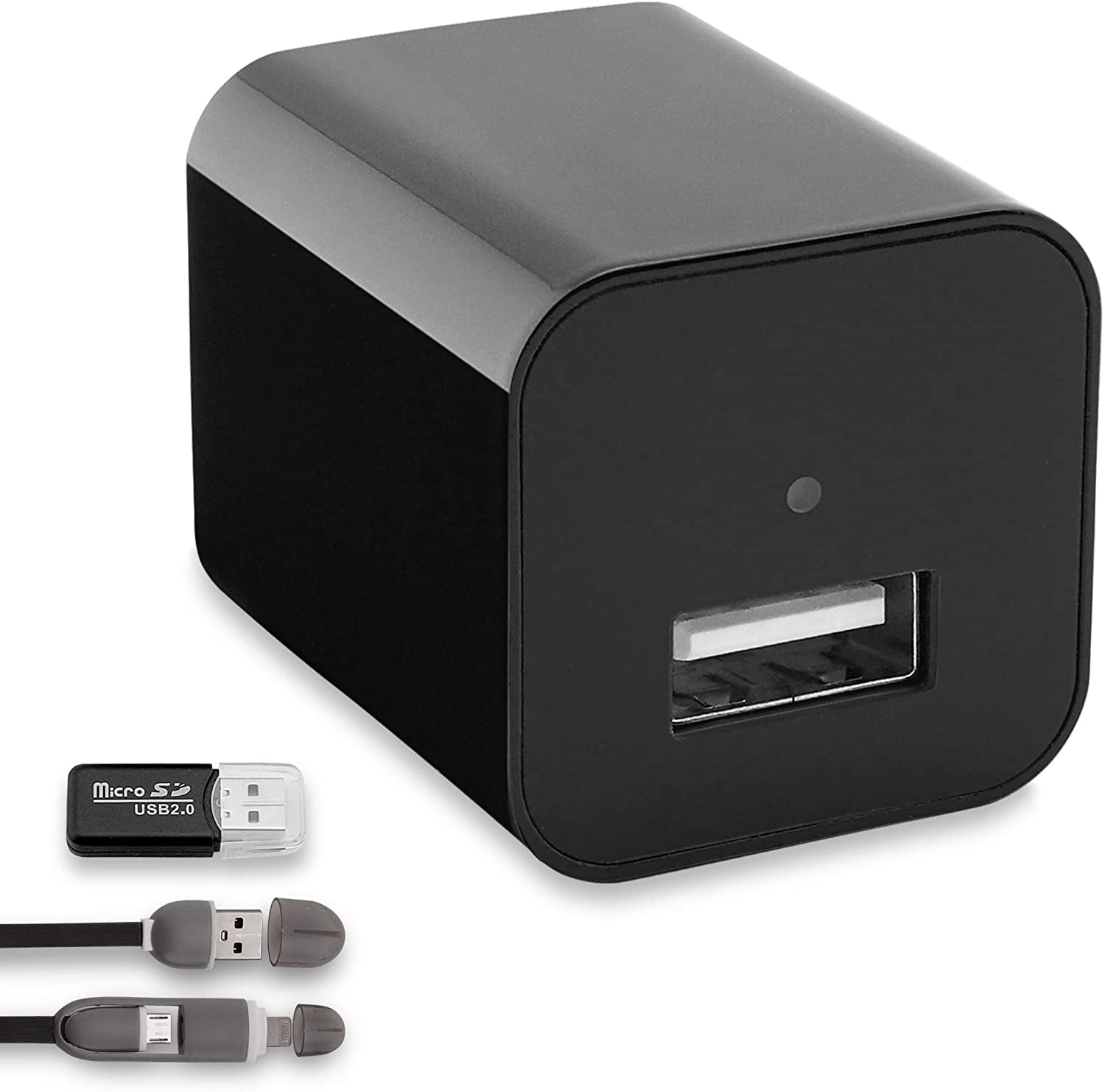 Cargador USB de camara espia oculta, camara de ninera de seg Asani ...