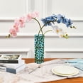 Blue Leopard Print Pattern Vase Flower Vase Clear Unbreakable Plastic ...