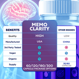 Memo Clarity Advanced Formula Brain Support Pills Maximum Strength ...