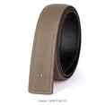 Catelles Khaki Leather Belt Made of Top-grain Cowhide for Pin or Plate ...