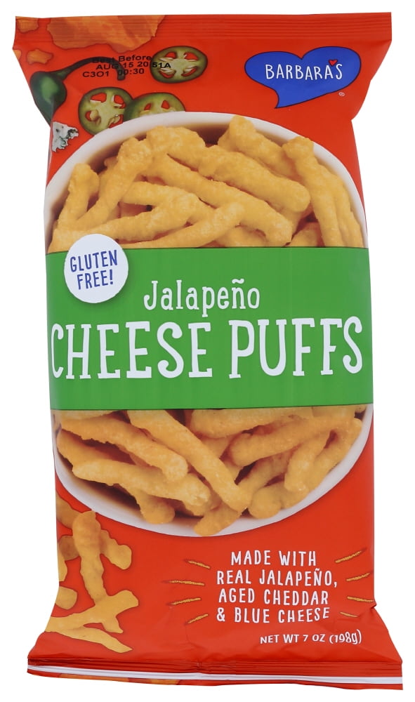 (12 Pack)Barbara'S Bakery Cheese Puffs Jalapeno, 7 Oz. - Walmart.com