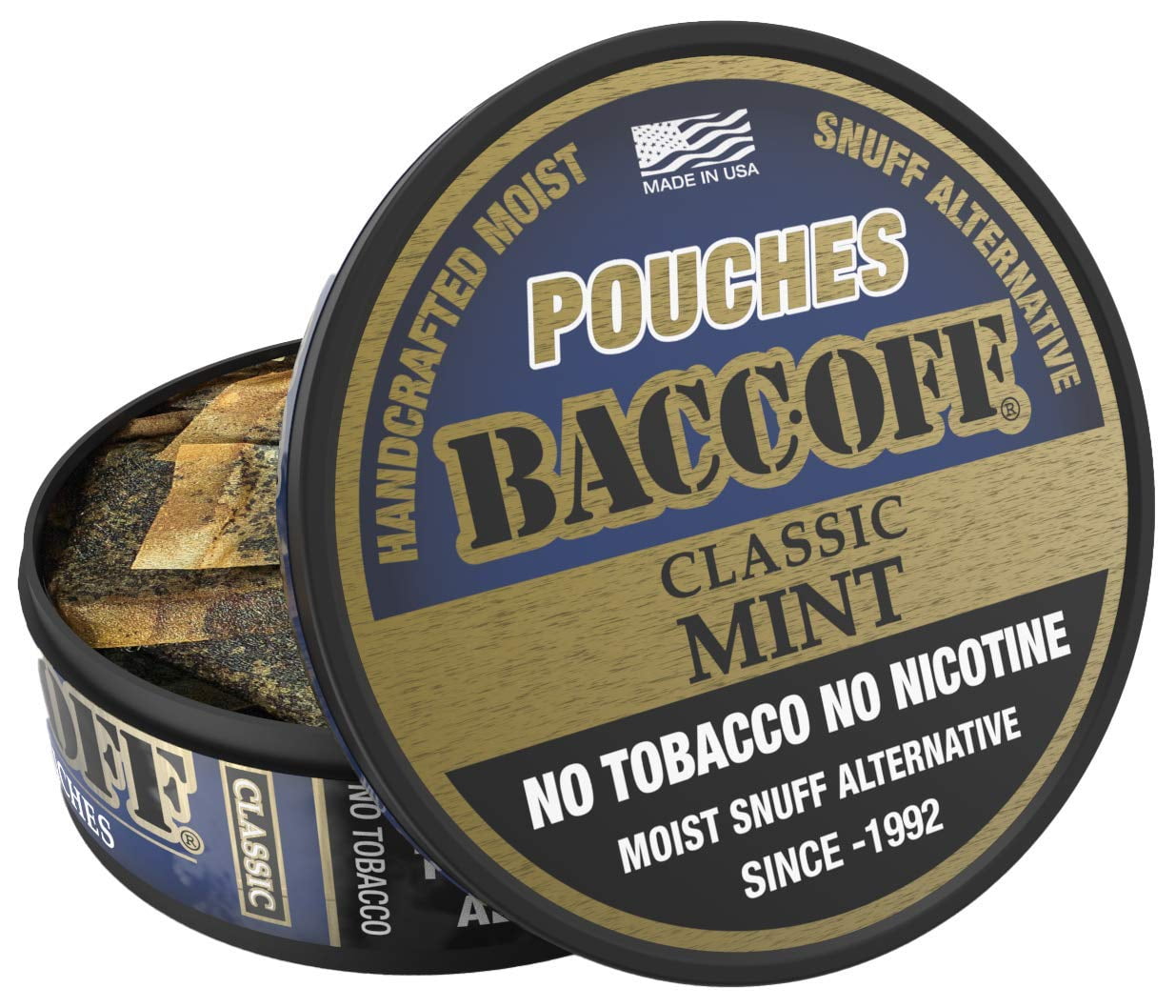 BaccOff, Classic Mint Pouches, Premium Tobacco Free, Nicotine Free ...