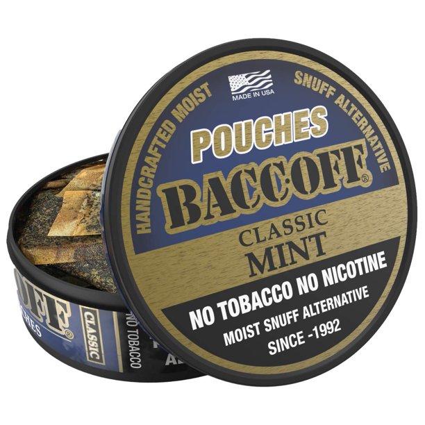 BaccOff, Classic Mint Pouches, Premium Tobacco Free, Nicotine Free ...