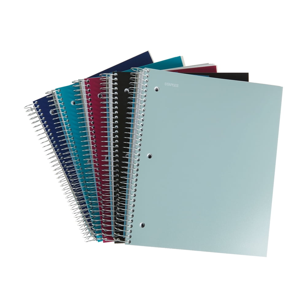 Staples 5 Subject Notebook 8 5 X 11 College Ruled 200 Sheets Asst staples-5-subject-notebook-8-5-x-11-college-ruled-200-sheets-asst