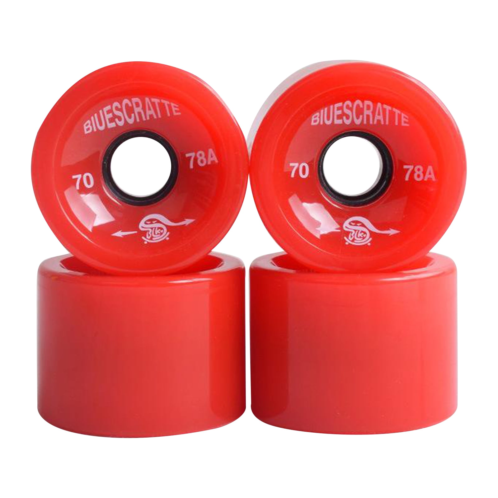 Ruedas de skate Sunnimix 4 Piezas Rodillo de PU 78A Dureza ABEC-9 Rojo ...