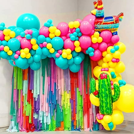 Fiesta Party Decorations 130PCS Fiesta Balloon Arch Garland Kit with ...