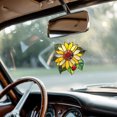 Cadancy Stained Glass Sunflower Suncatcher Window Hanging Panel Garden ...