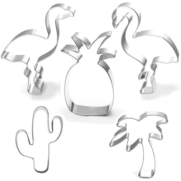 Christmas Cookie Cutters Set 5pcs- 3D Stainless Steel Gingerbread House ...