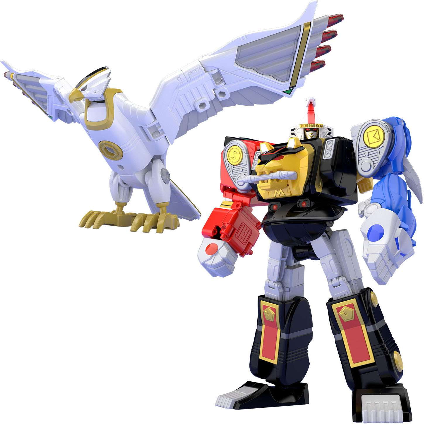 Power Rangers Super Mini Pla Ninja Megazord & White Ninja Falconzord ...