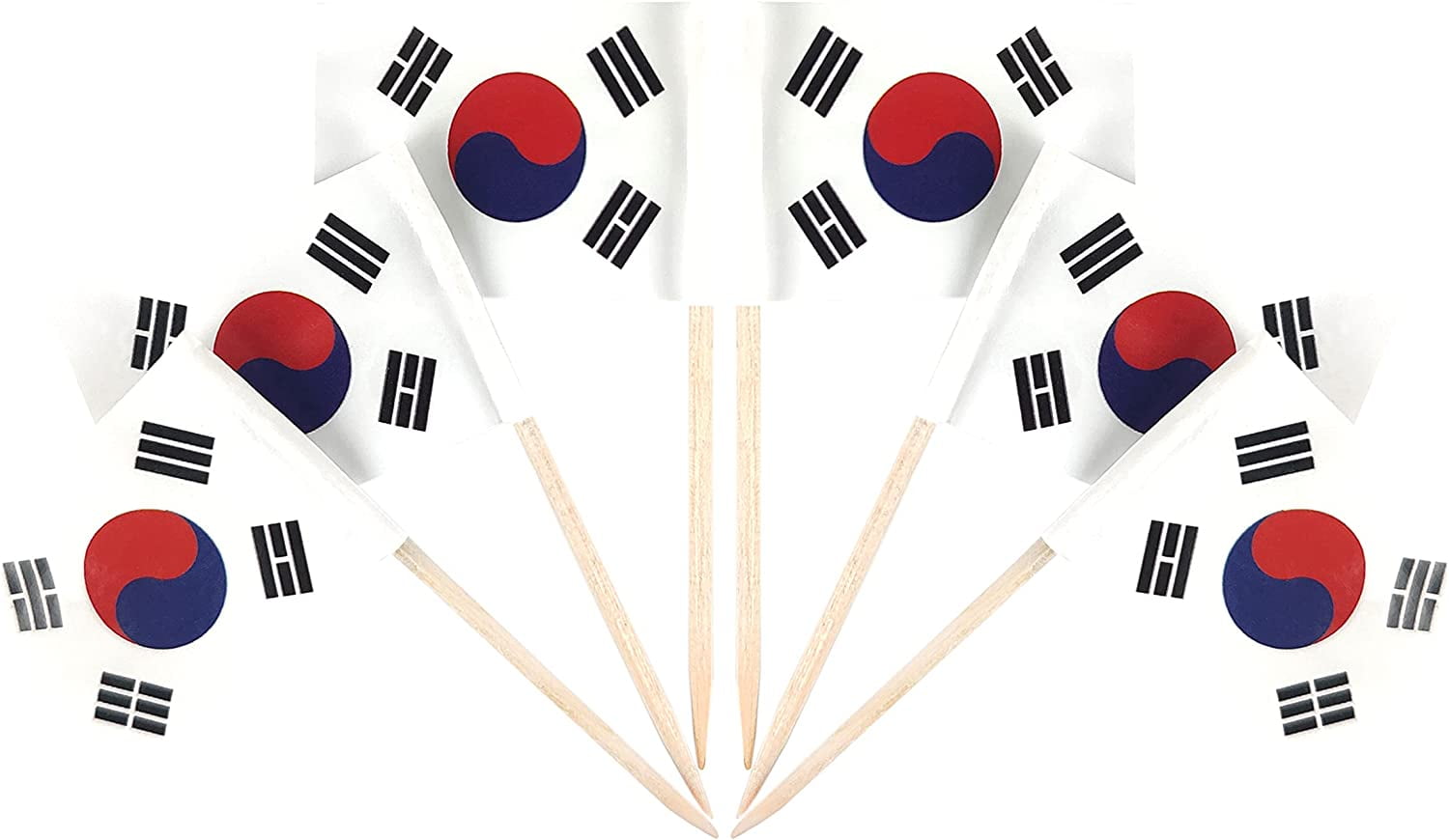 South Korea Toothpick Flag Korean Small Mini Cupcake Topper Flags,100 ...