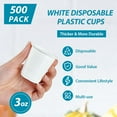 500 Pack Disposable Plastic Cups, 3 Ounce Plastic Cups for Tasting ...