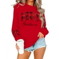 Christmas Sweatshirts For Women Glitter Patch Merry Christmas Letter ...