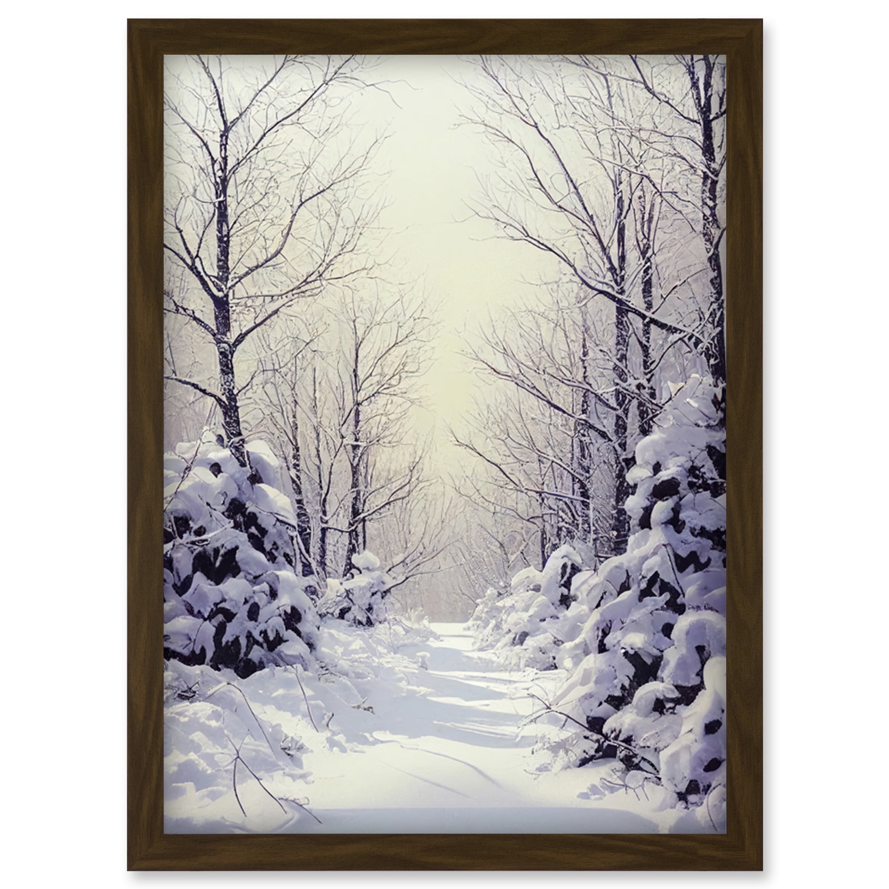Snowed In Again Winter Tranquil Landscape Artwork Framed Wall Art Print ...