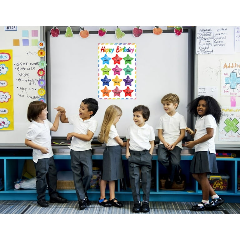 Birthday Chart Classroom Calendar Happy Birthday Poster Chart Birthday ...