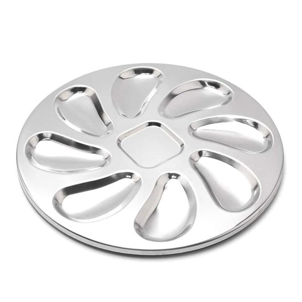 Tssuoun Plate Shell Shaped Tray Stainless Steel Oysters Pan for Home ...