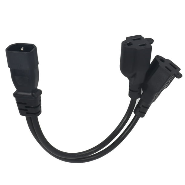 Y Splitter Power Plug Cord, 11.8in IEC 320 C14 Male To Dual 5 15R ...