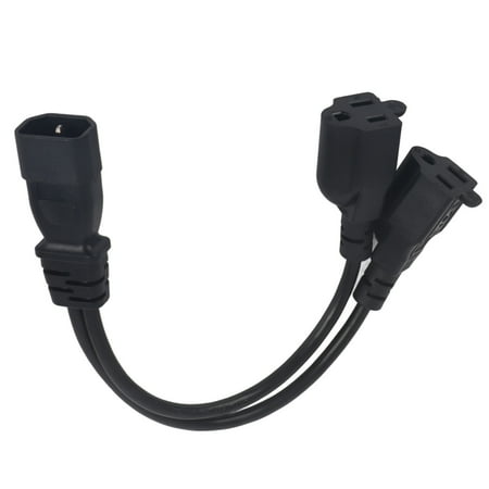 IEC Splitter Power Plug Cord, Y Splitter Power Plug Cord IEC 320 C14 ...
