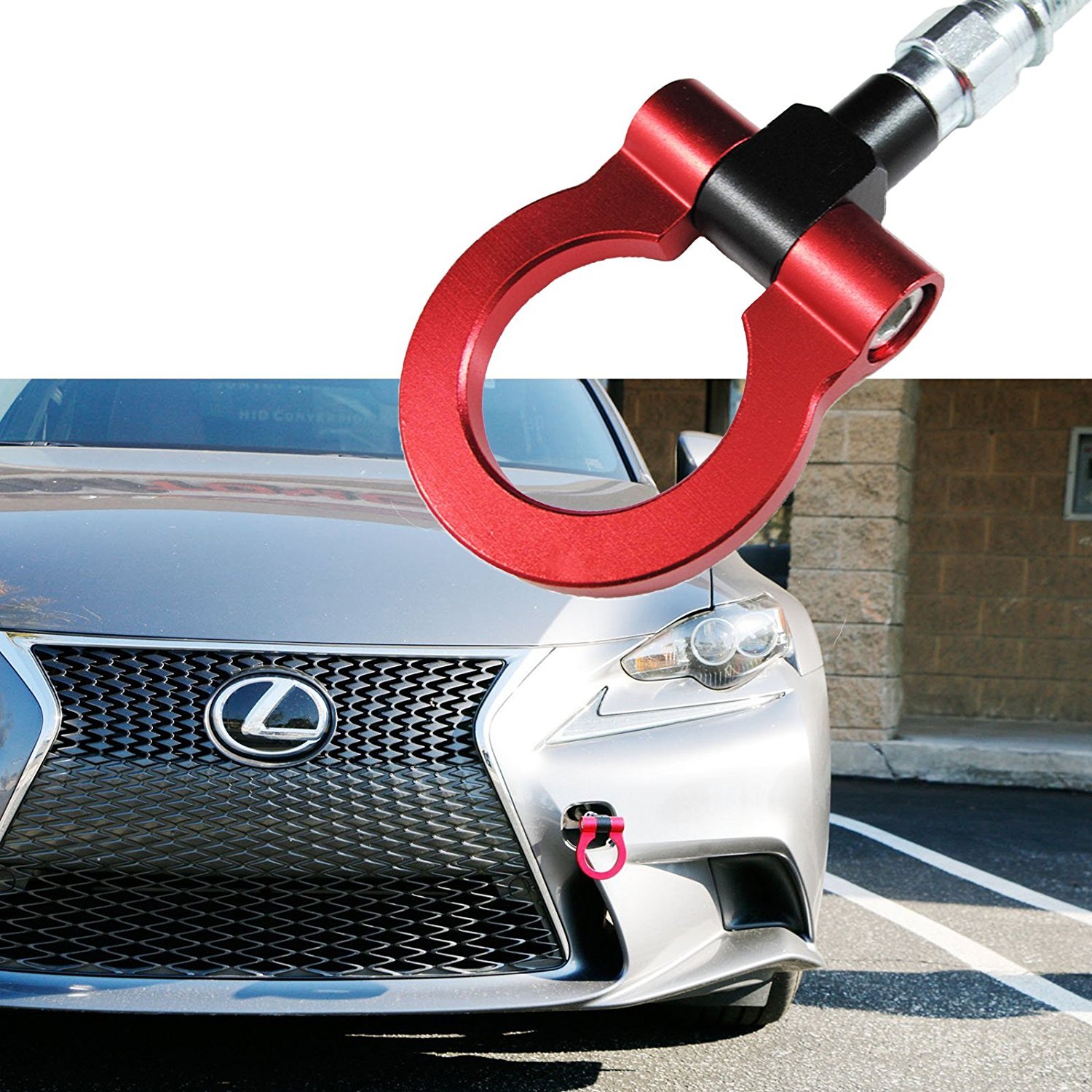 Xotic Tech SCREW-ON Sports Red Track Racing Style CNC Aluminum BUMPER ...