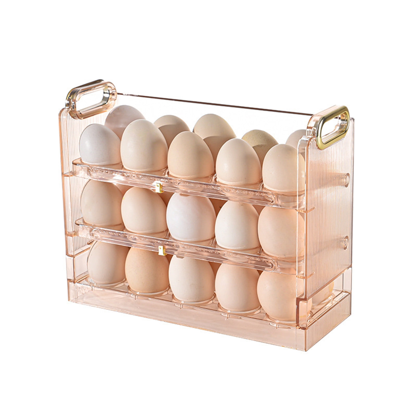 SSBSM Egg Storage Rack Flip-Type Transparent Large Capacity 3 Layer ...